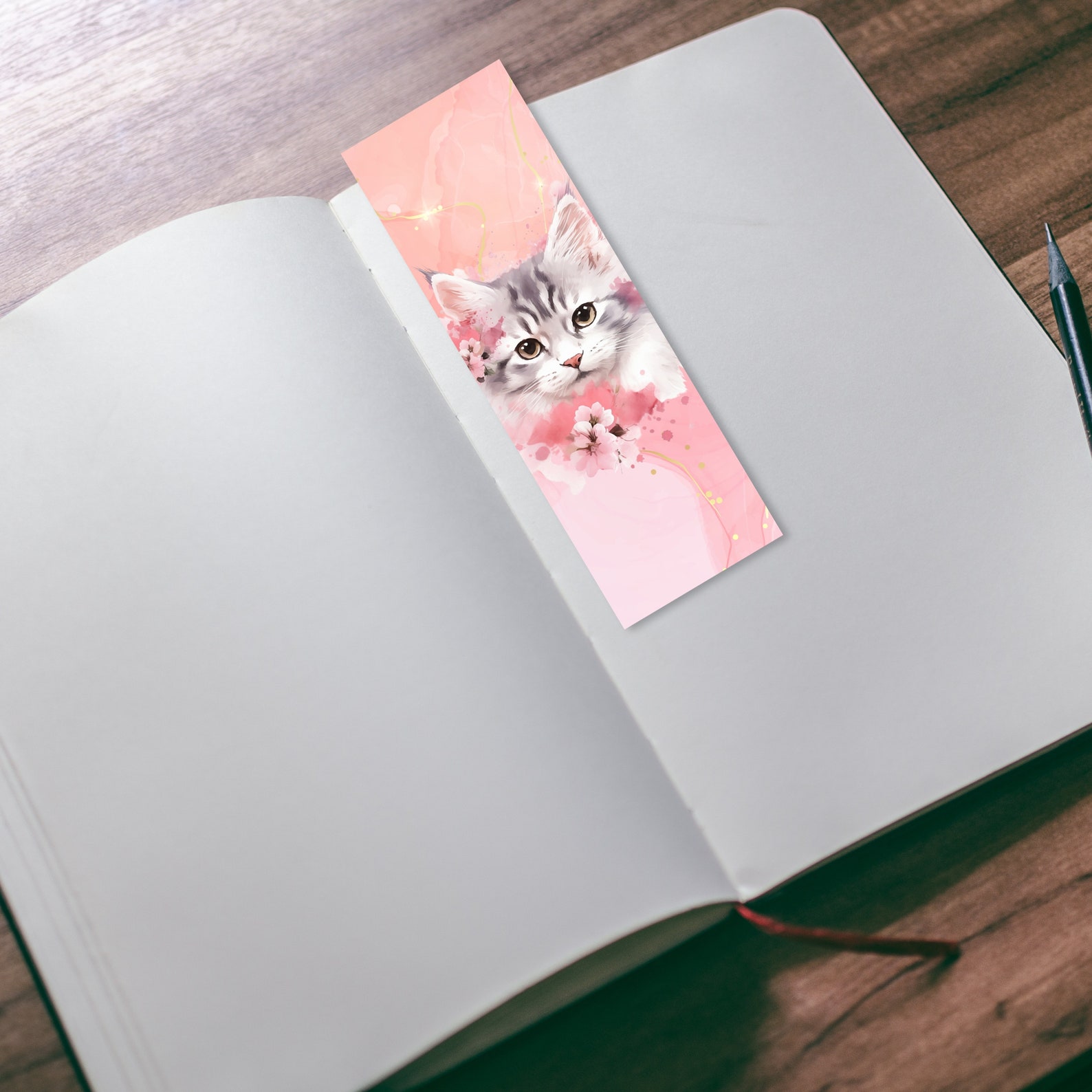 Cat Bookmarks Printable, Includes 4 Bookmarks, Watercolor Bookmarks ...