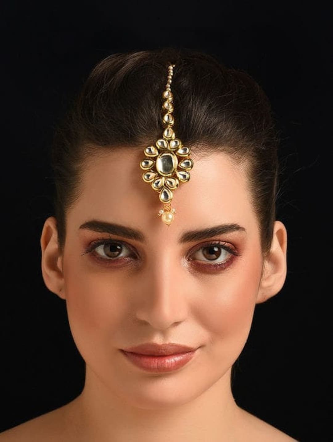 Delicate Maang Tikka/ Kundan Tikka/ Indian Jewelry/ Indian - Etsy