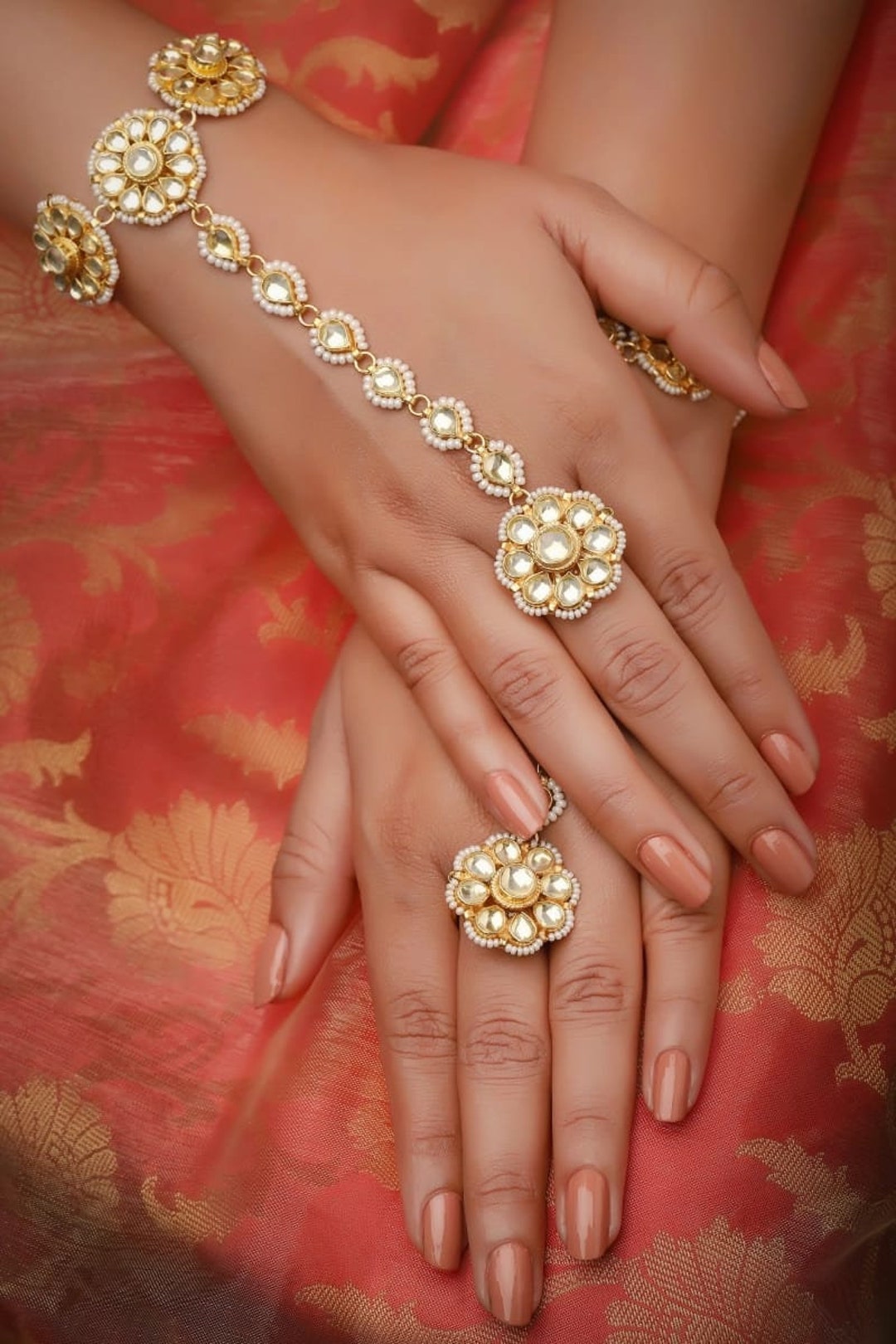 Hath Phool Indian Jewelry Pakistani Jewelry Hand Harness Hath Panja ...