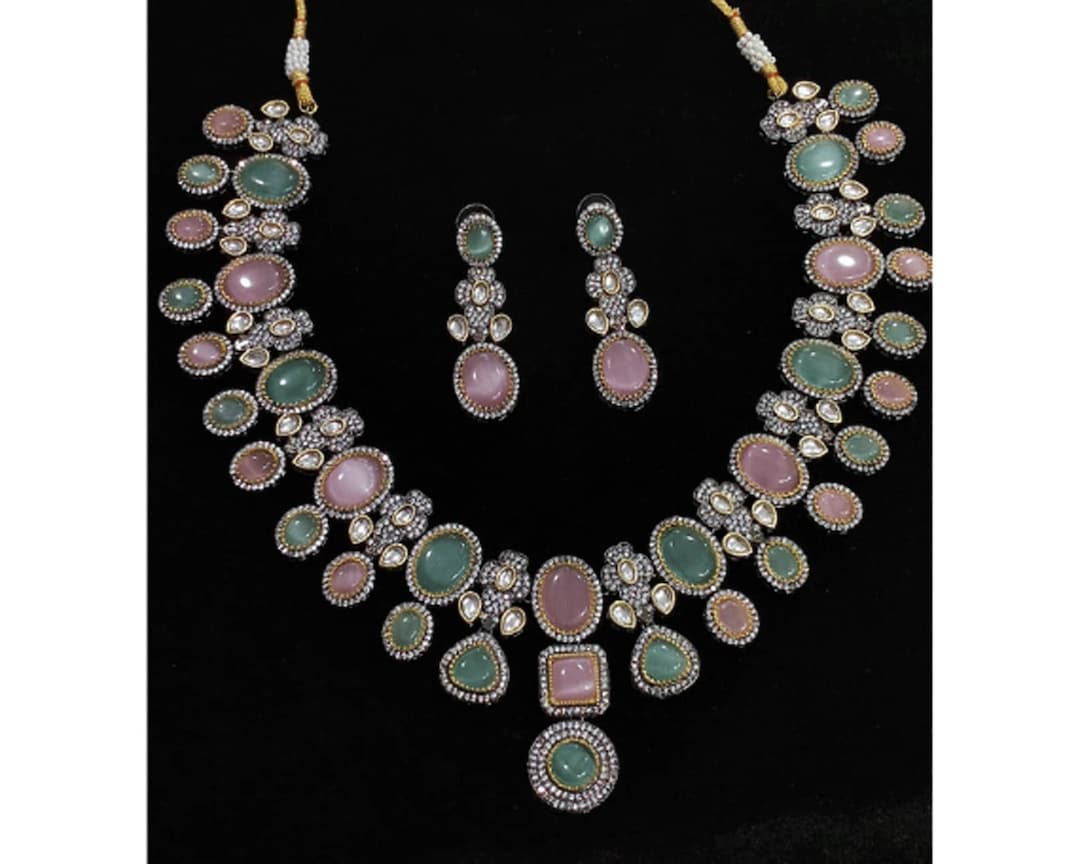 Sabyasachi Inspired Designer Kundan Set, Multi Kundan Neckless, Kundan ...