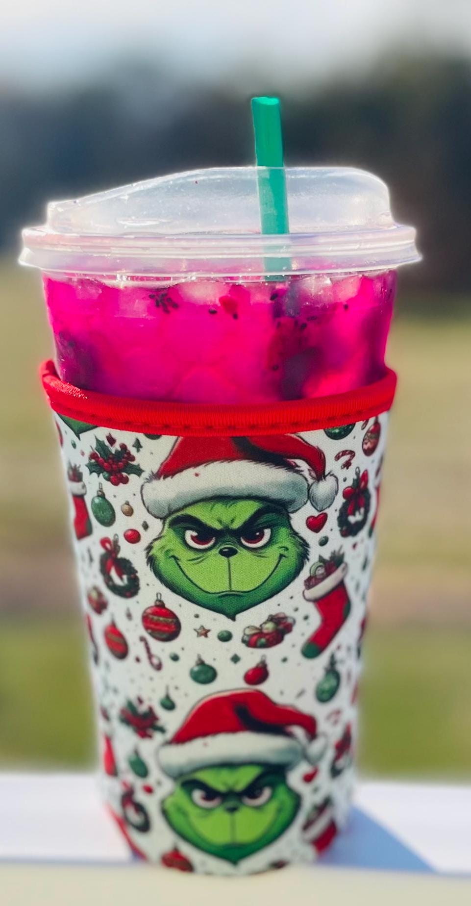 Cup Sleeves, Cup Cozies, Grinch, Insulated Iced Coffee Sleeve Holder ...