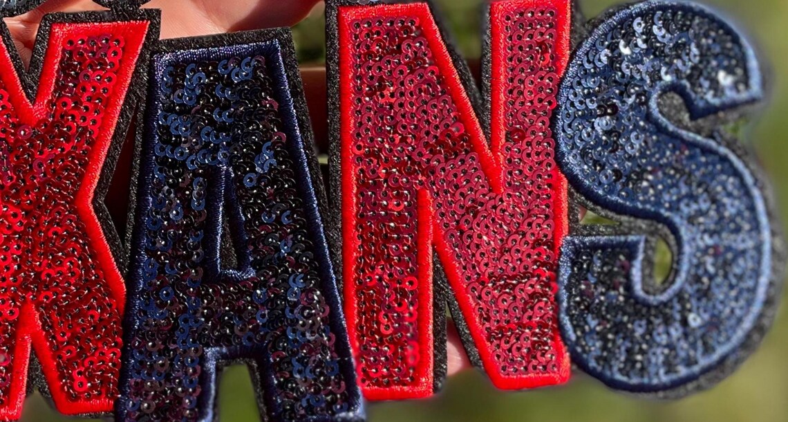 Sequin Houston Texans Chenille Patch, Texans Patch, Football, Game Day ...