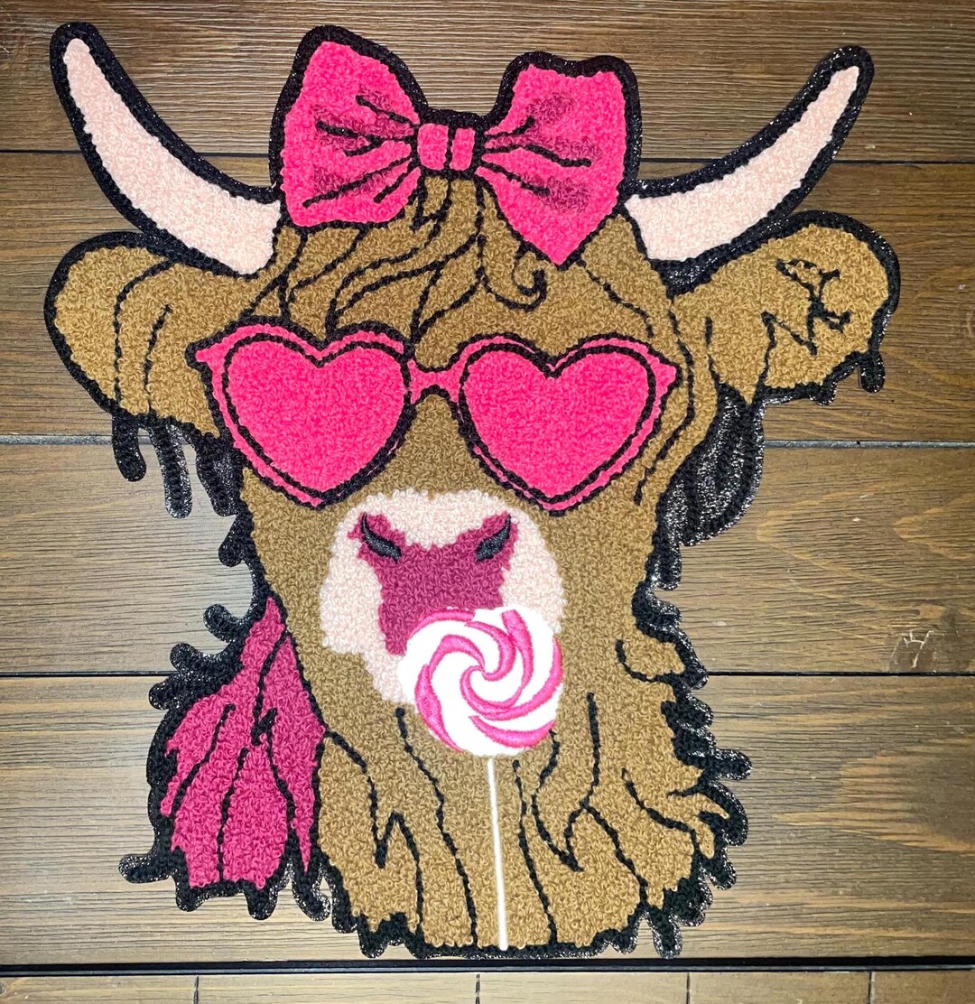 Highland Cow Chenille Patch Highland Cow T-shirt/crewneck, Gift, Cow ...