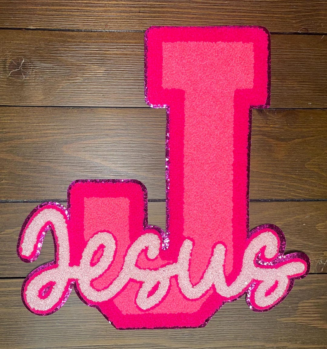 Pink Jesus Chenille Patch Jesus T-shirt/crewneck, Gift, Sweatshirt ...