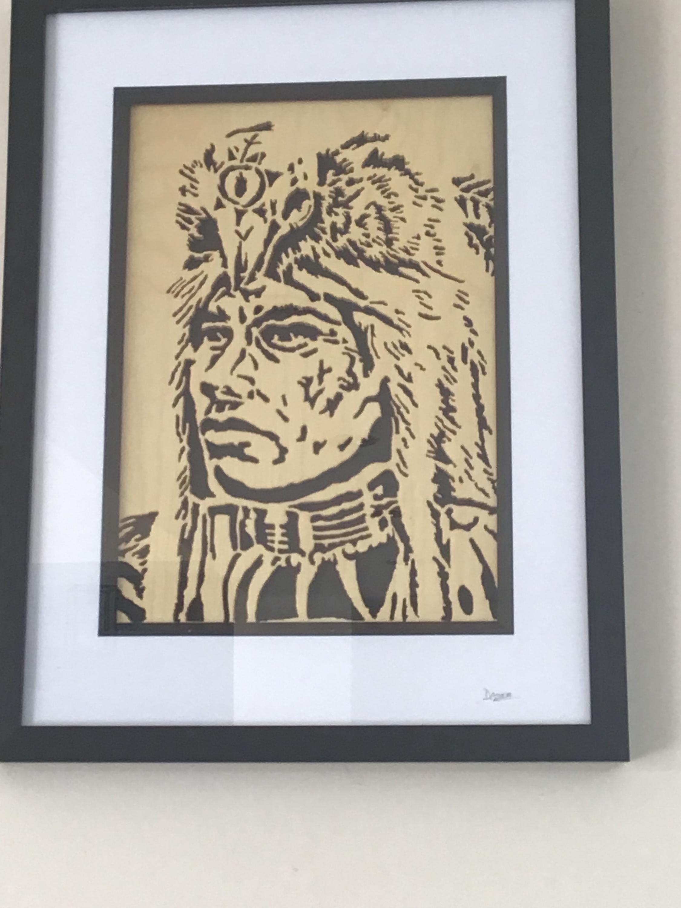 Handmade Wooden Scroll Saw Portrait (indian)framed - Etsy