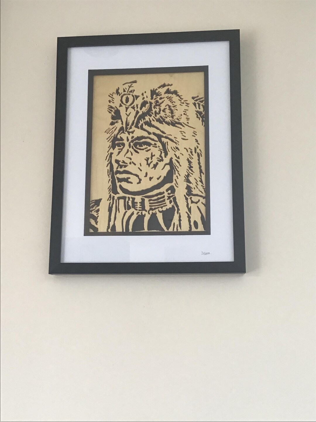 Handmade Wooden Scroll Saw Portrait (indian)framed - Etsy