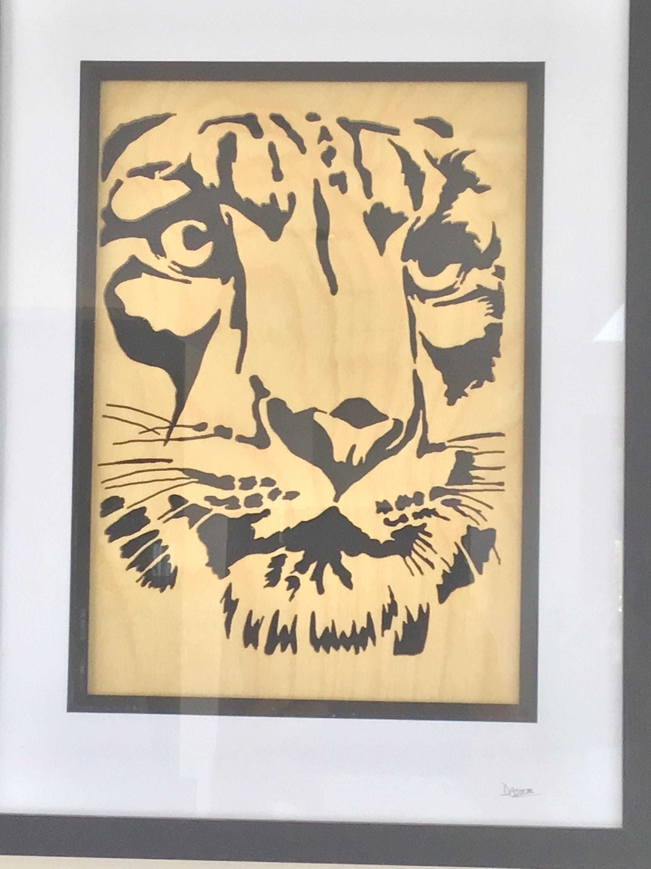 Handmade Wooden Scroll Saw Portrait (lioness)framed - Etsy