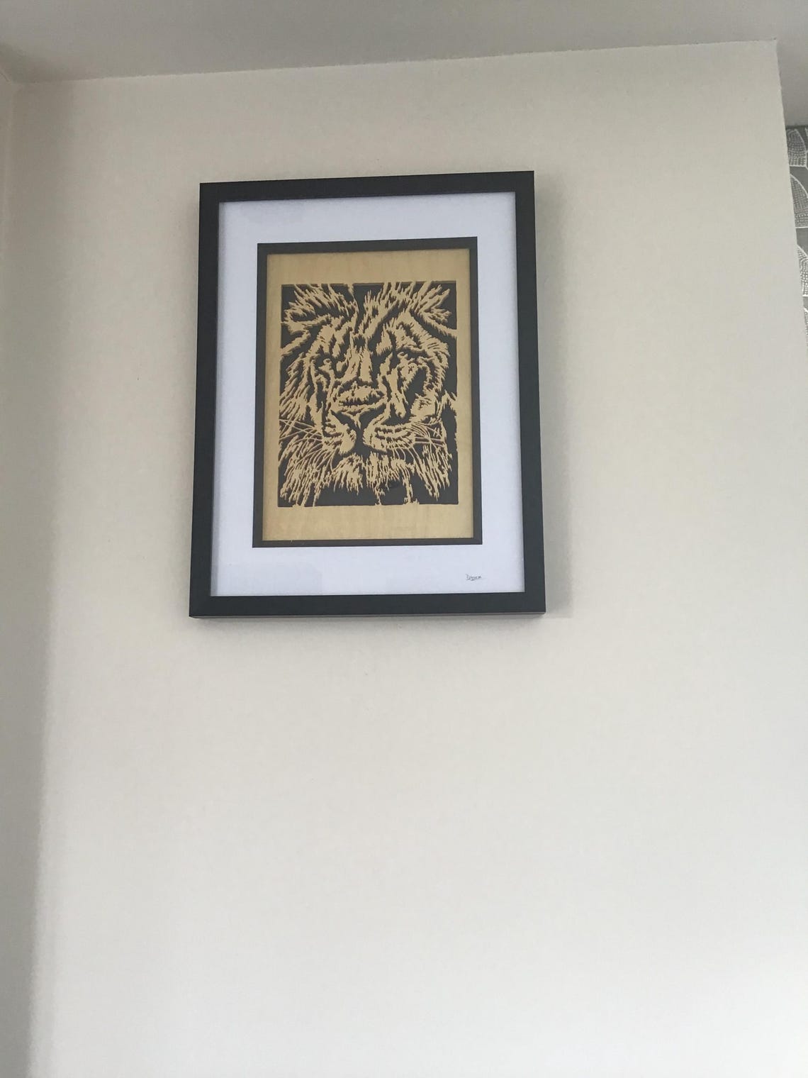 Handmade Wooden Scroll Saw Portrait (lion Close Up)framed - Etsy