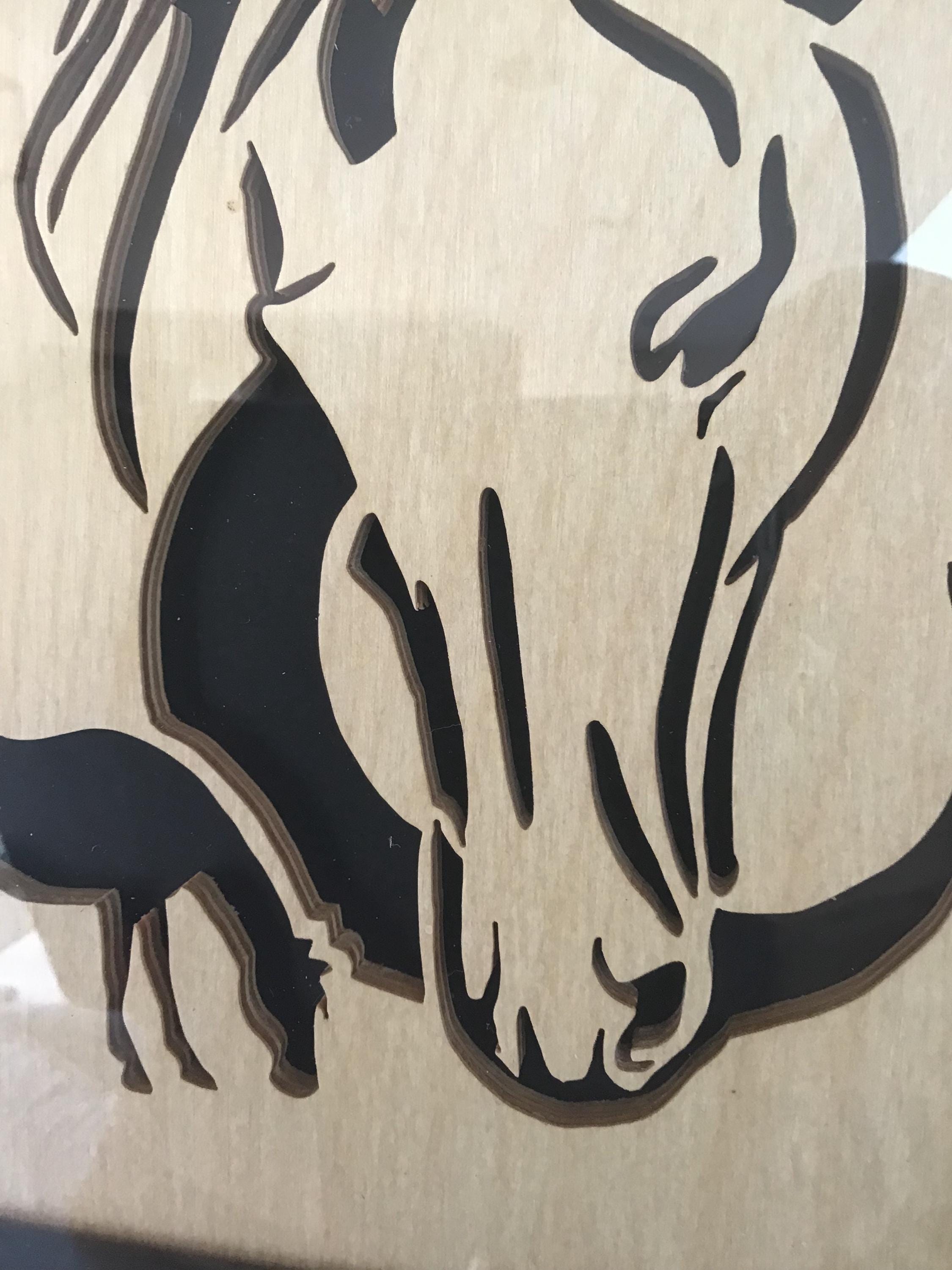 Handmade Wooden Scroll Saw Portrait (horse)framed - Etsy