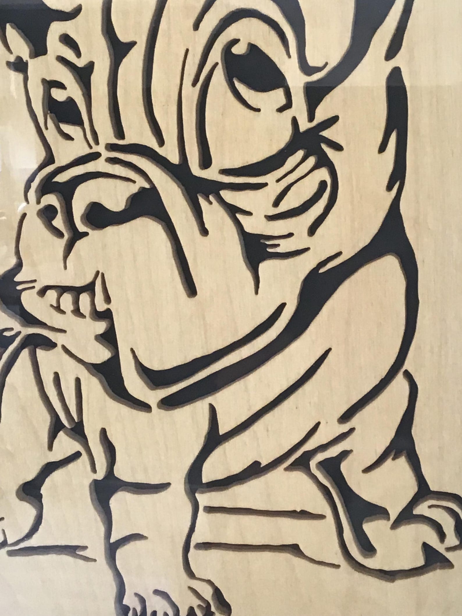 Handmade Wooden Scroll Saw Portrait (funny Dog)framed - Etsy