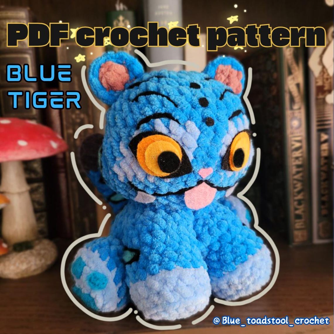 Blue Tiger- PDF Crochet Pattern - Etsy