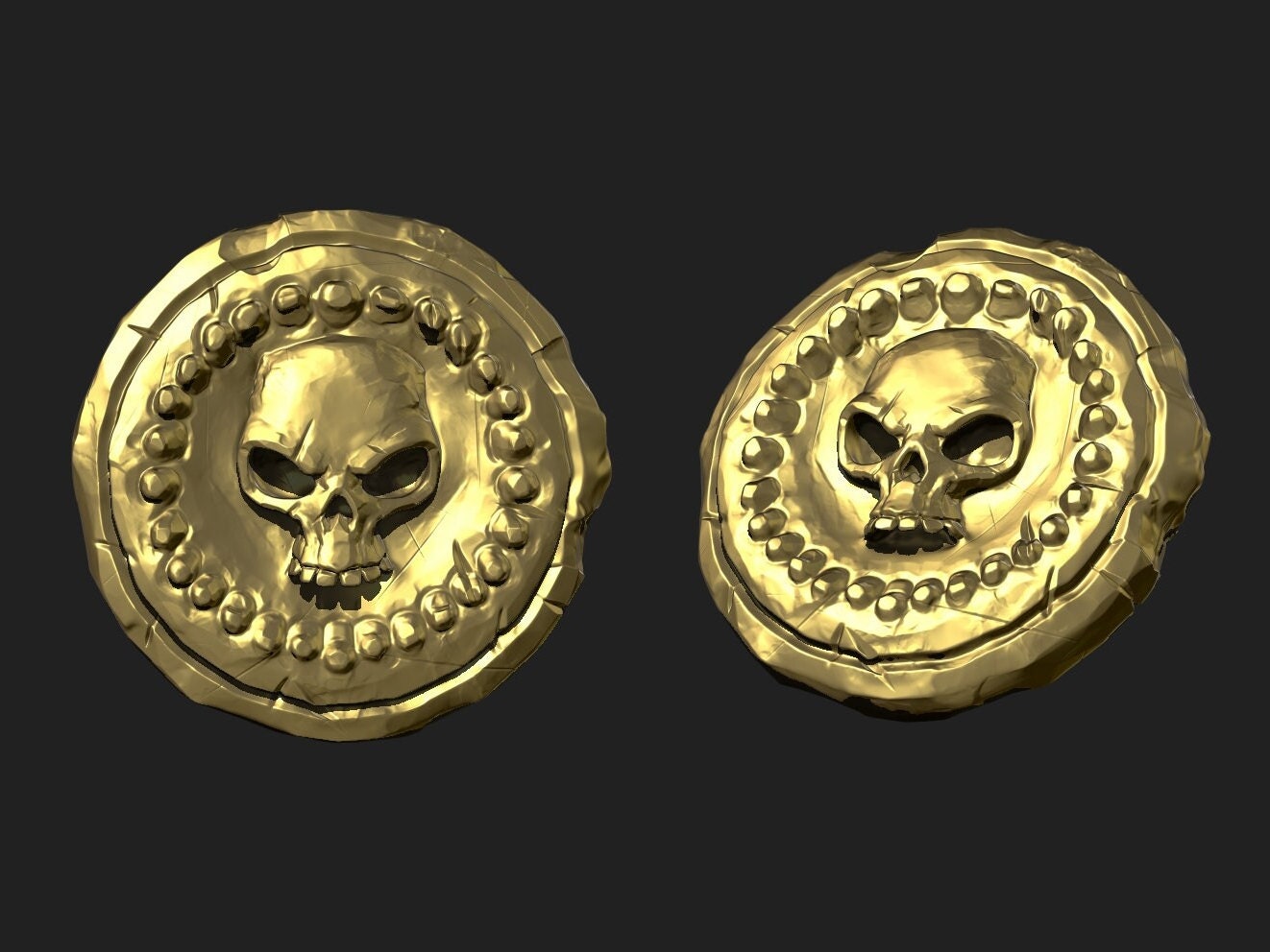 Pirate Gold Coin for Dnd , LARP, Partys Digital 3D Printing Object OBJ ...