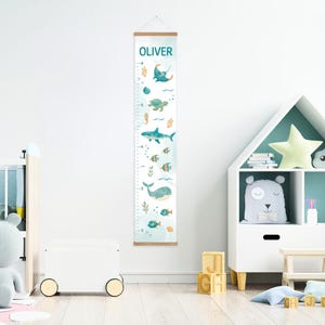 Customized Ocean Growth Chart for Kids, Nautical Height Chart ...