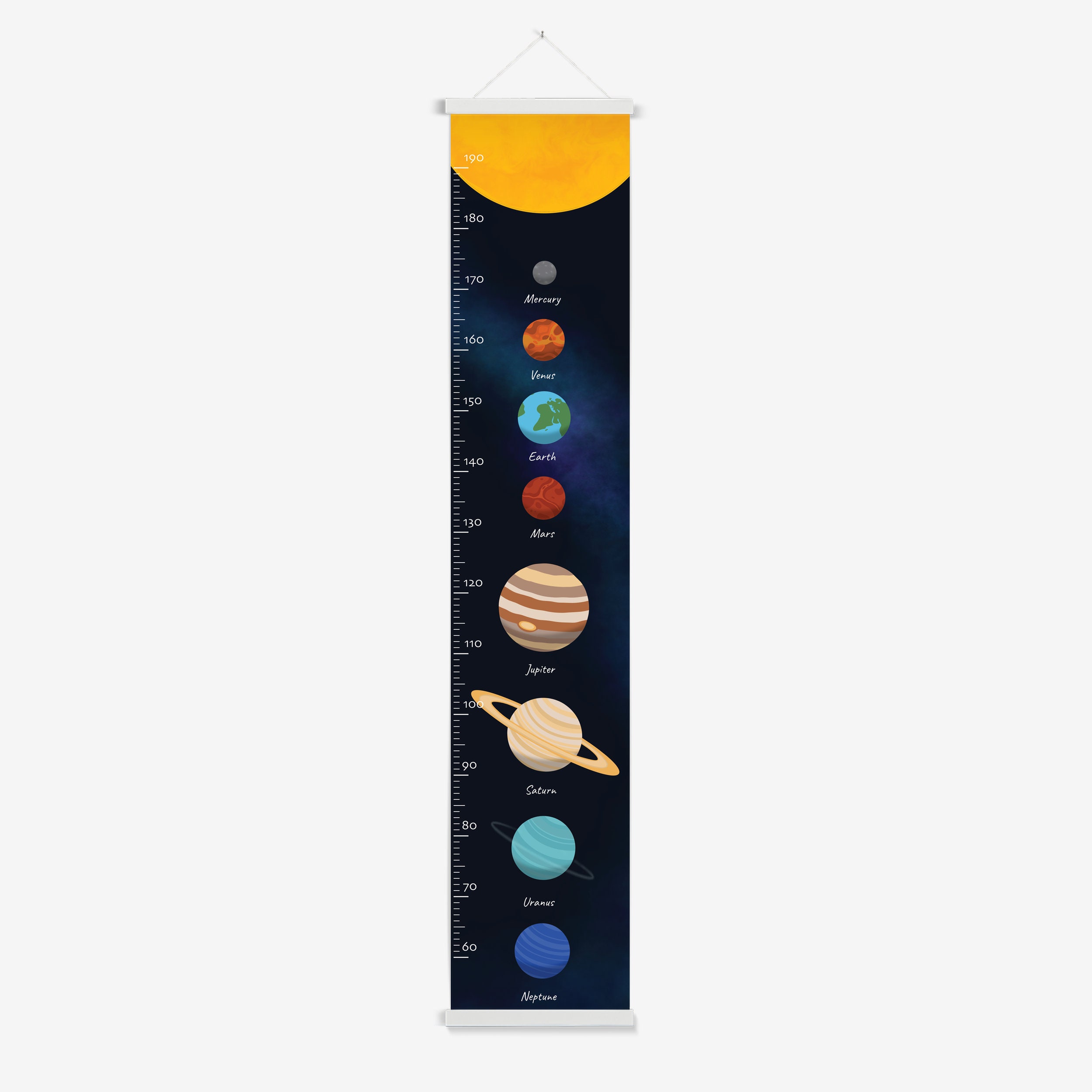 Height Chart for Kids Solar System - Etsy