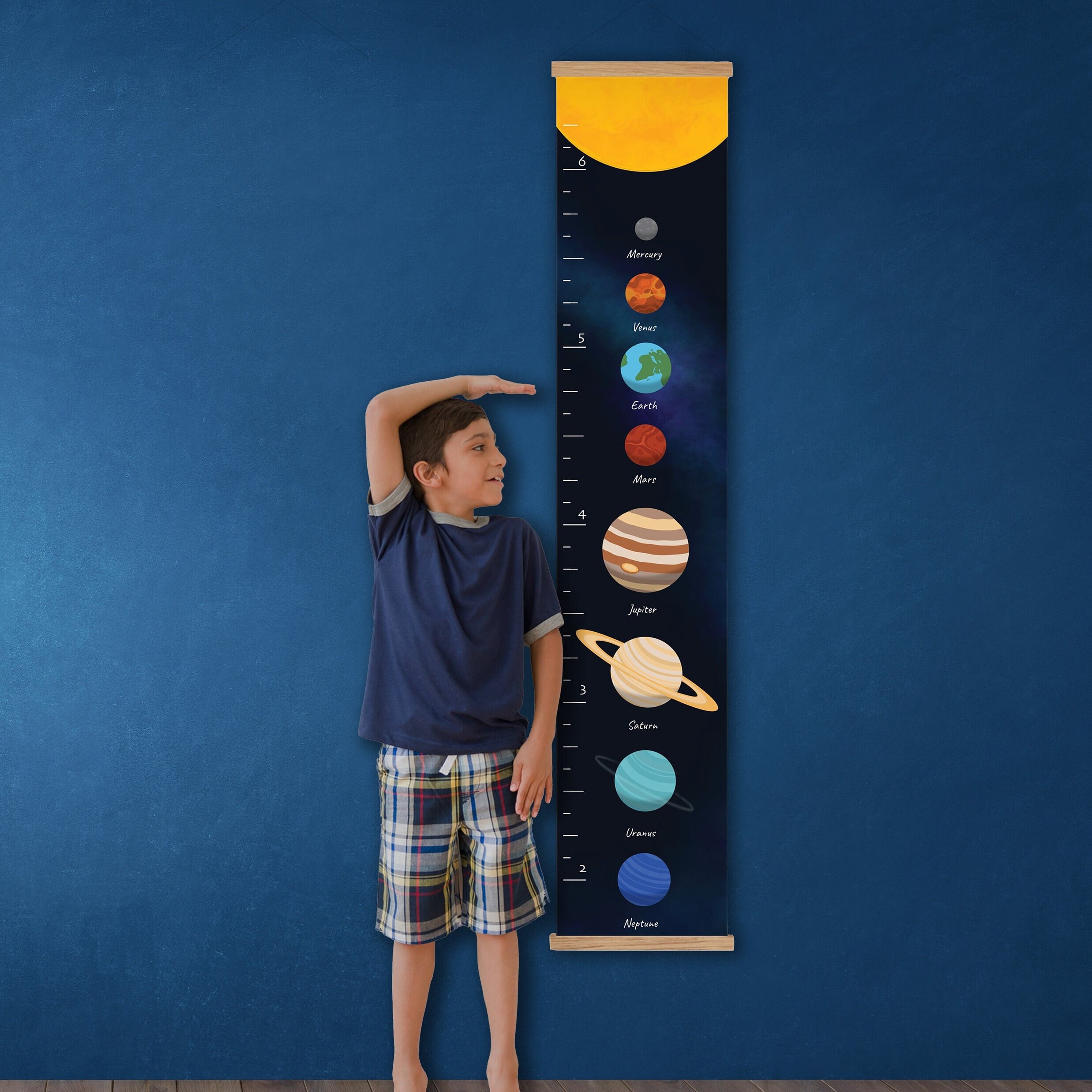 Height Chart for Kids Solar System - Etsy