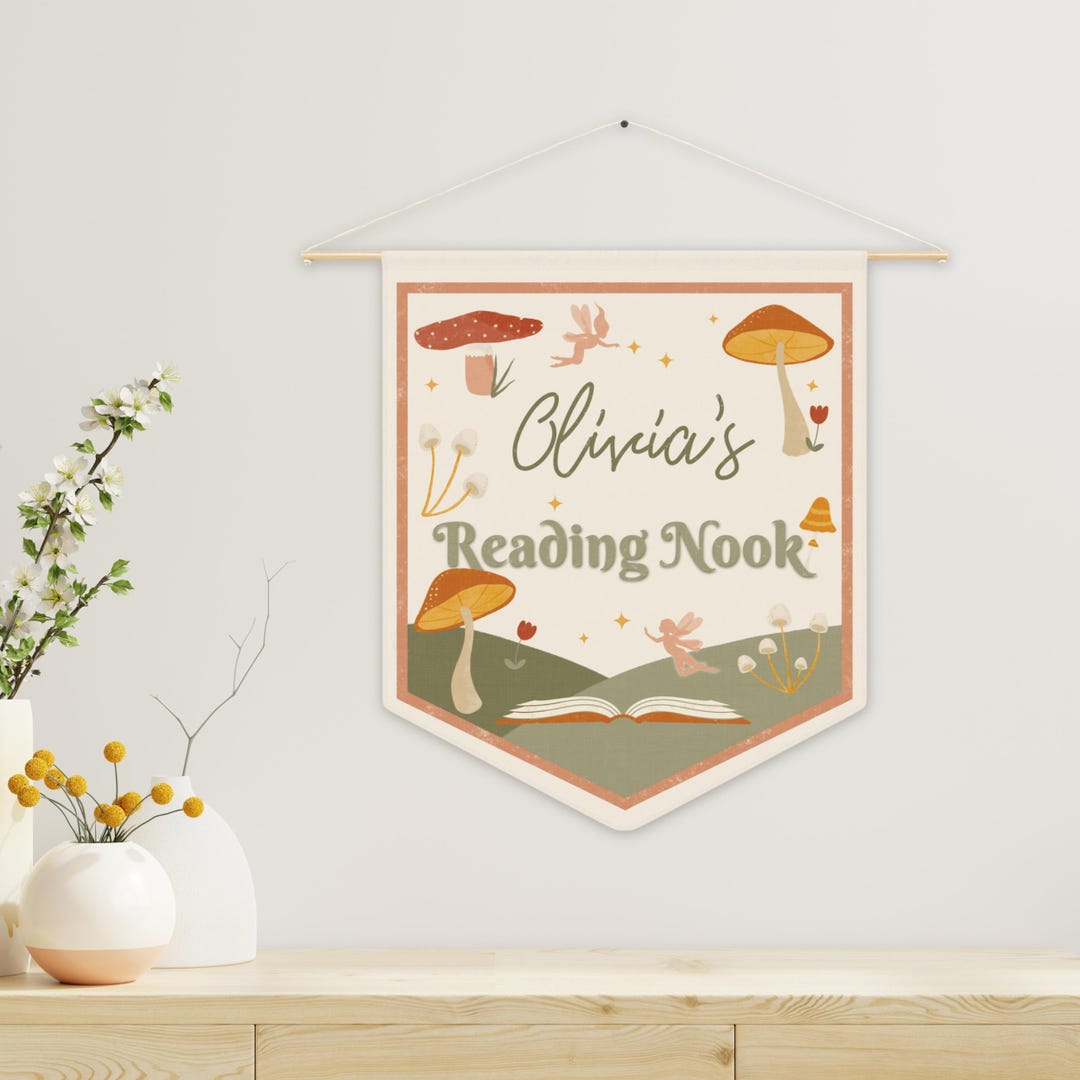 Personalized Whimsical Library Sign for Kids, Reading Nook Decor With ...