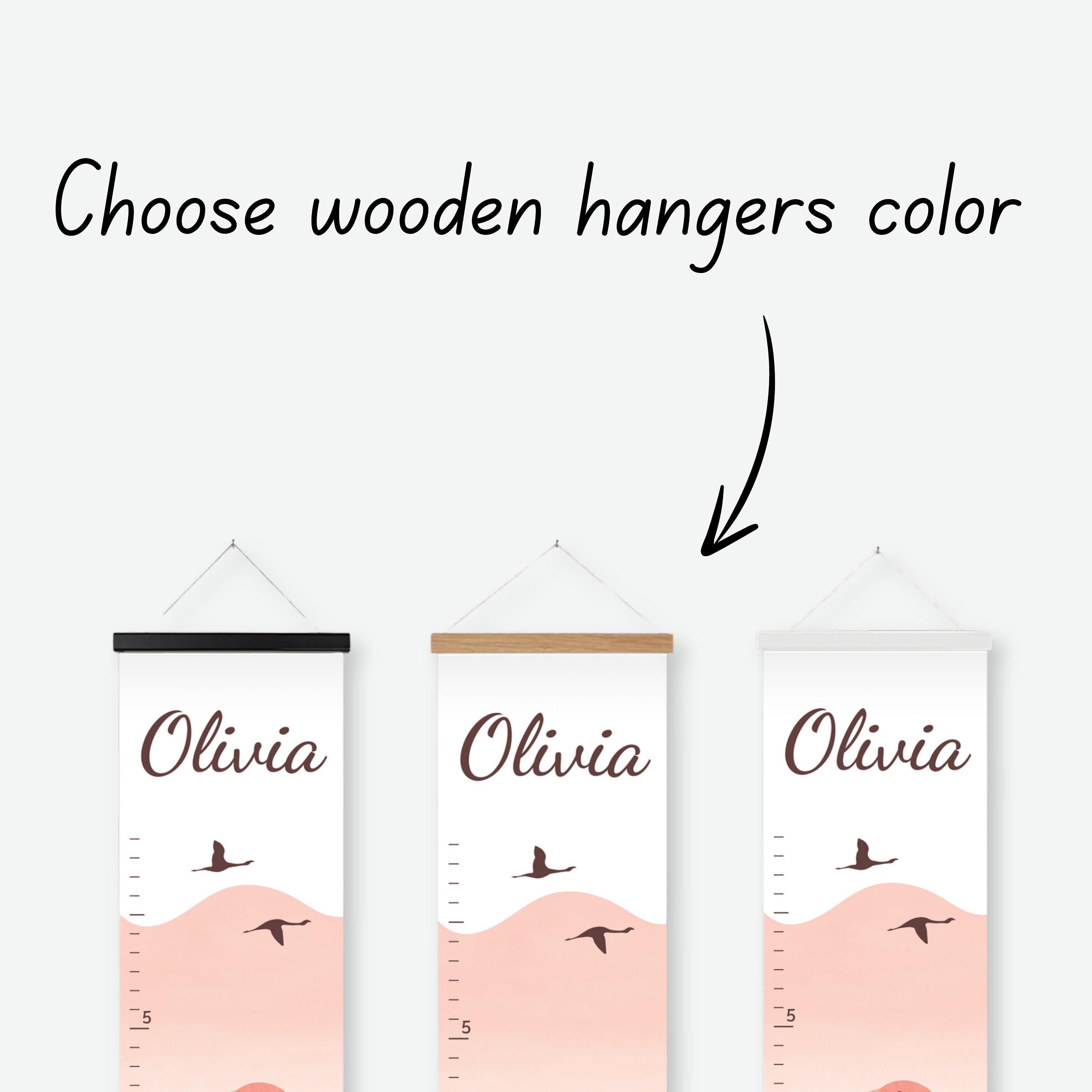 Custom Growth Chart for Kids Flamingo Pink Height Chart for Girl ...