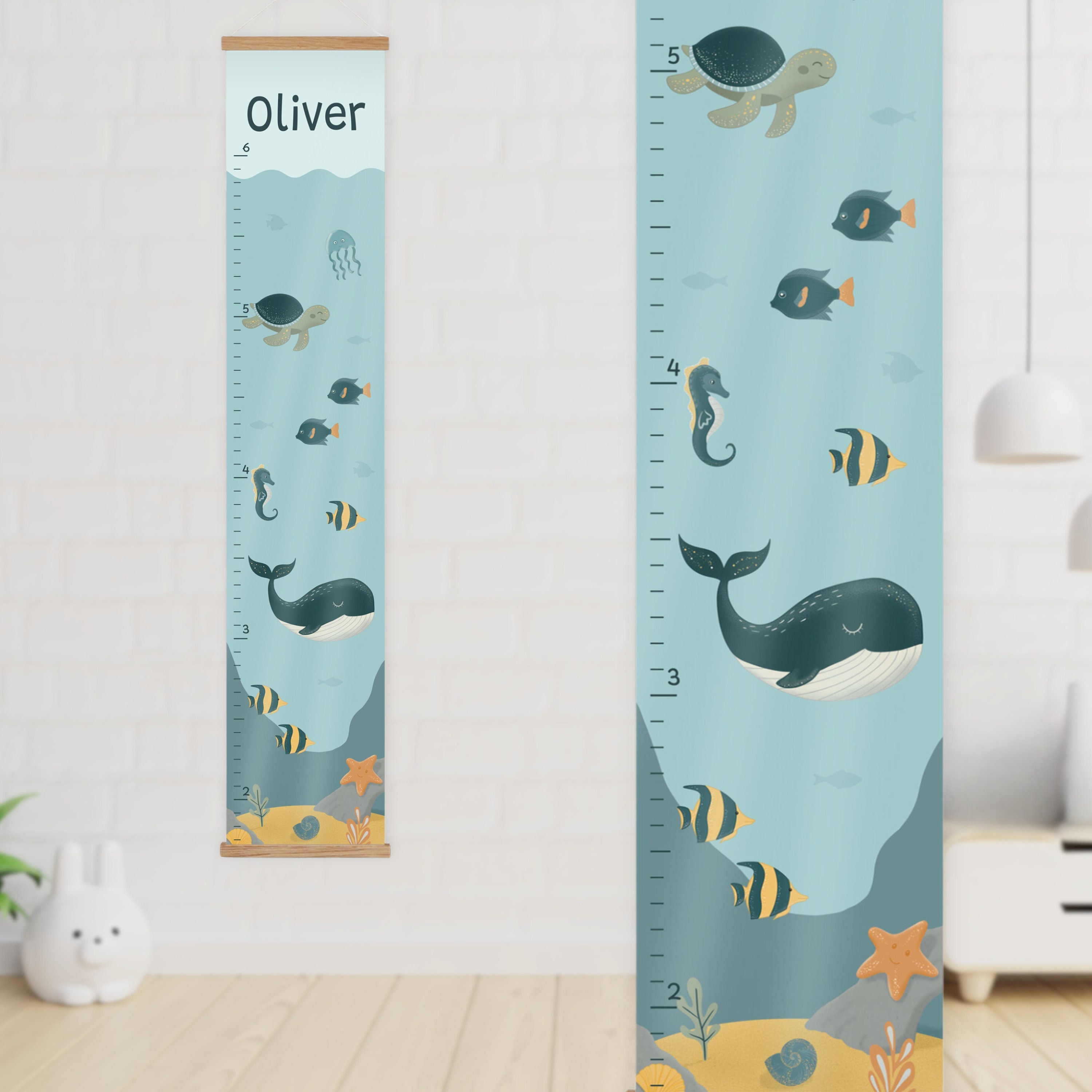 Personalized Height Chart for Kids - Ocean Friends - Etsy
