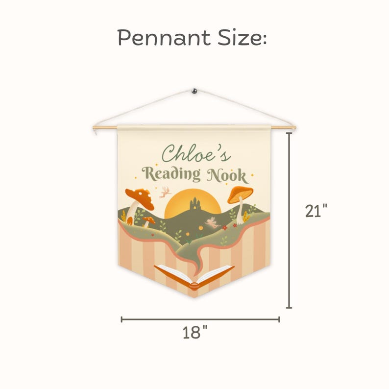Personalized Library Banner for Kids, Whimsical Reading Nook Wall ...
