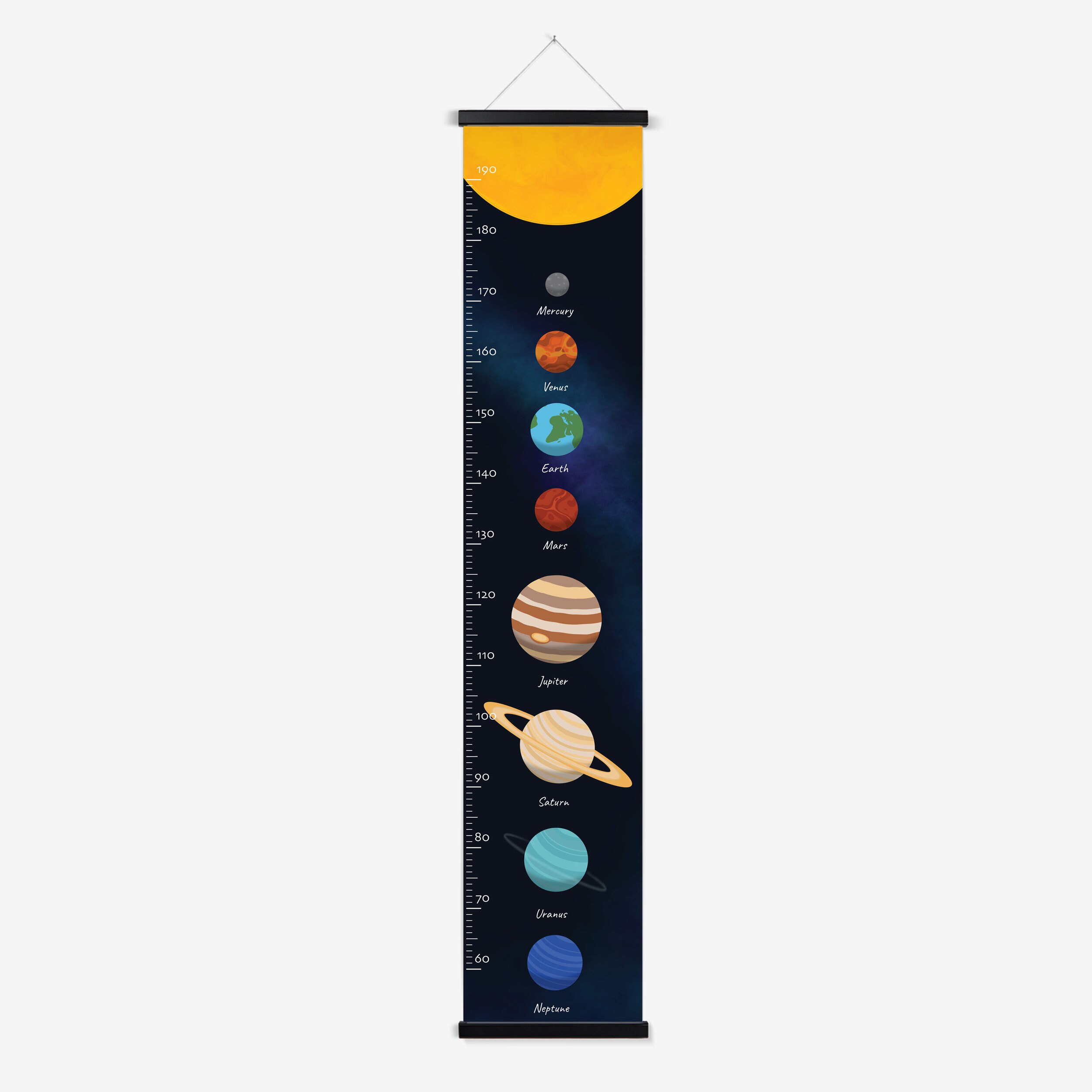 Height Chart for Kids Solar System - Etsy