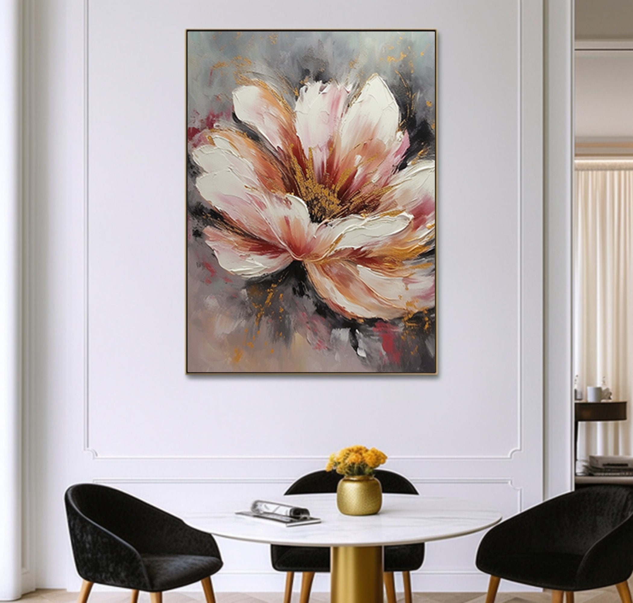 Modern Flower Oil Painting Texture Oil Painting Abstract Oil Painting ...