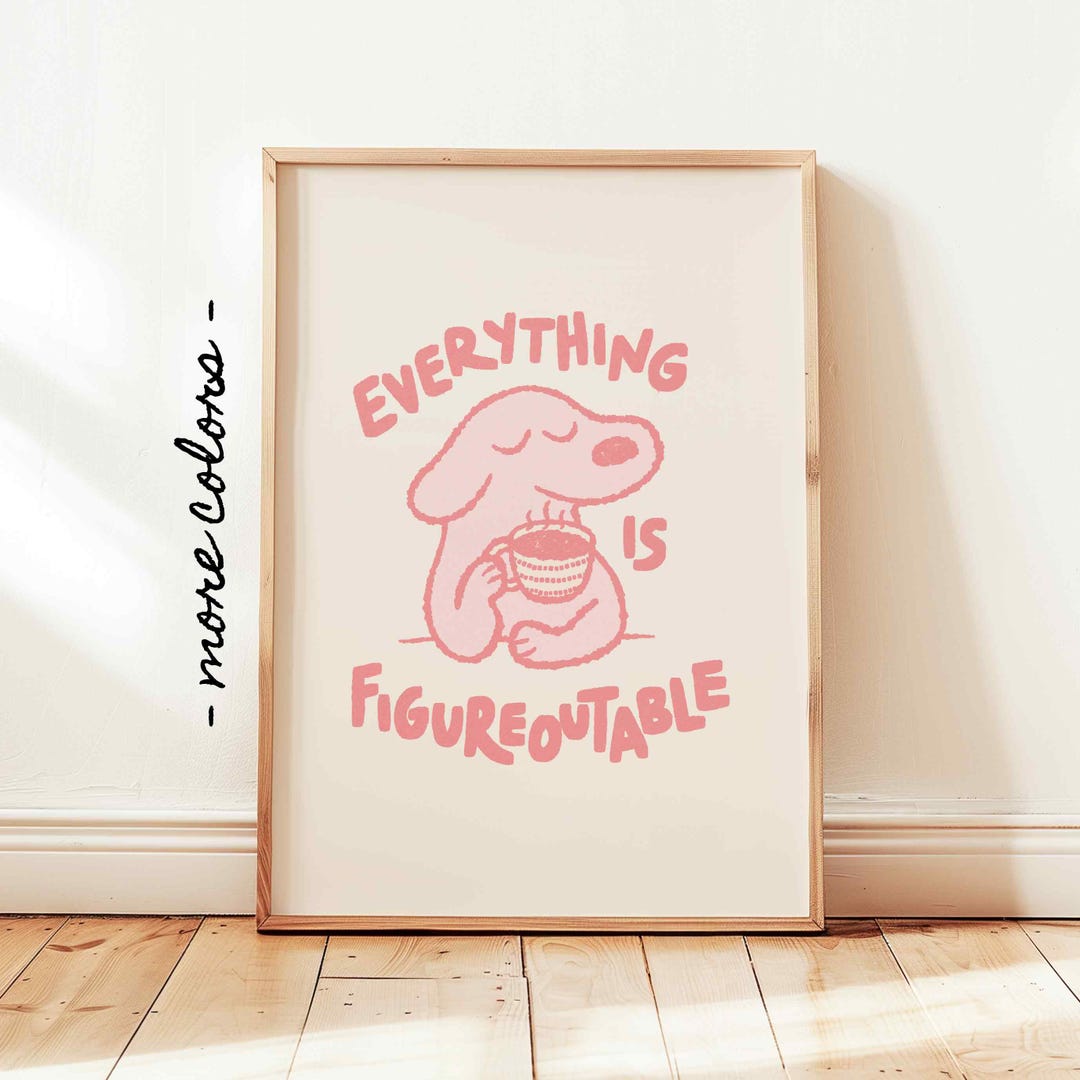 Everything is Figureoutable Print, Positive Affirmations Poster, Kids ...
