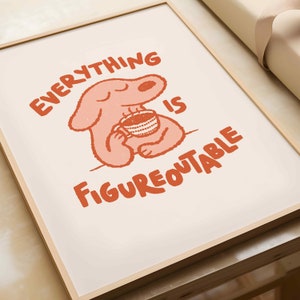 Everything is Figureoutable Print, Positive Affirmations Poster, Kids ...