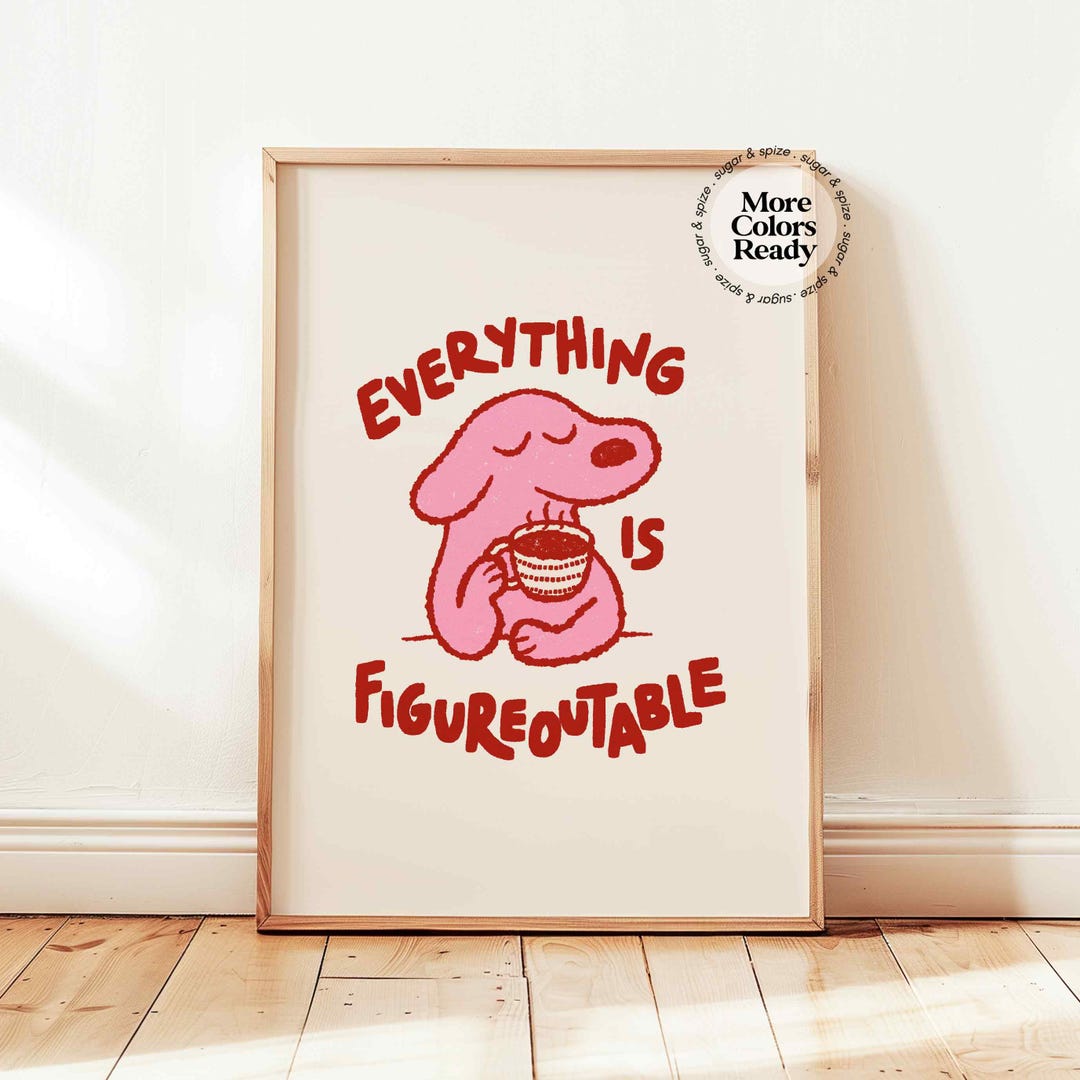 Everything is Figureoutable Print, Positive Affirmations Poster, Kids ...