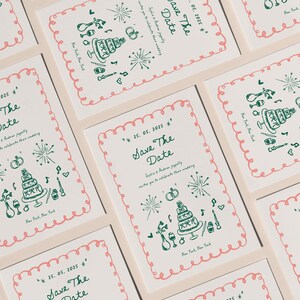 Hand Drawn Save the Date Template, Whimsical Hand Written Invitation ...