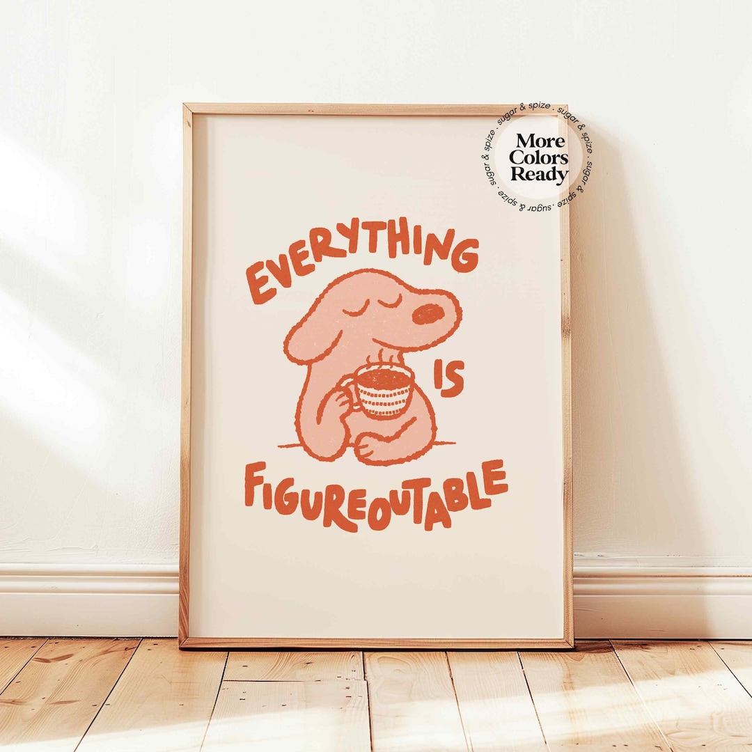Everything is Figureoutable Print, Positive Affirmations Office Desk ...
