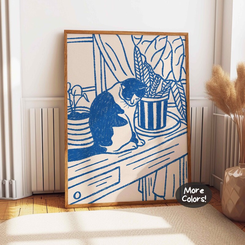 Cat Print - Etsy