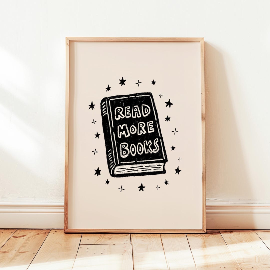 Read More Books Printable, Bookish Poster, Minimalist Booktok Wall ...