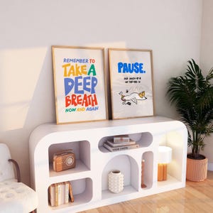 Take A Deep Breath Print, Positive Affirmations Poster, Kids ...