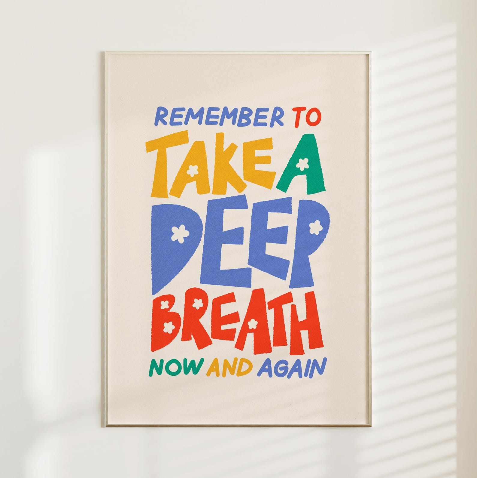 Take A Deep Breath Print, Positive Affirmations Poster, Kids ...