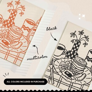 Dopamine Kitchen Print Set of 3, Pasta Wall Art, Pancake Breakfast ...