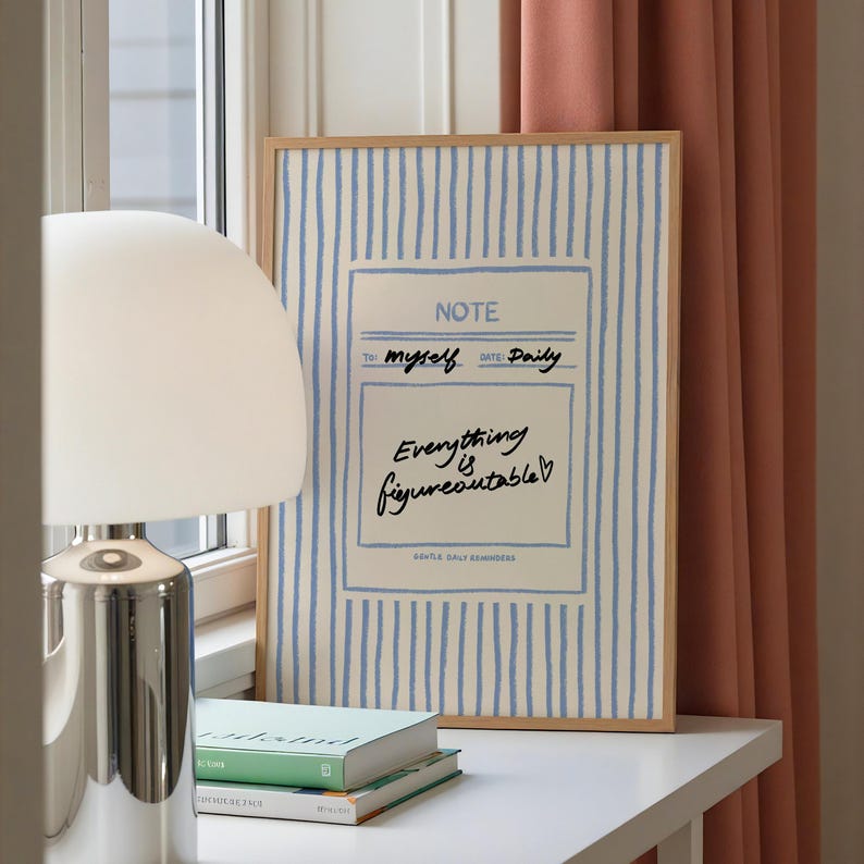 Everything is Figureoutable Printable, Minimalist Positive Affirmation ...