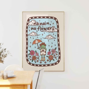 Frog With Mushroom Print, Positive Affirmations Poster, Girly ...