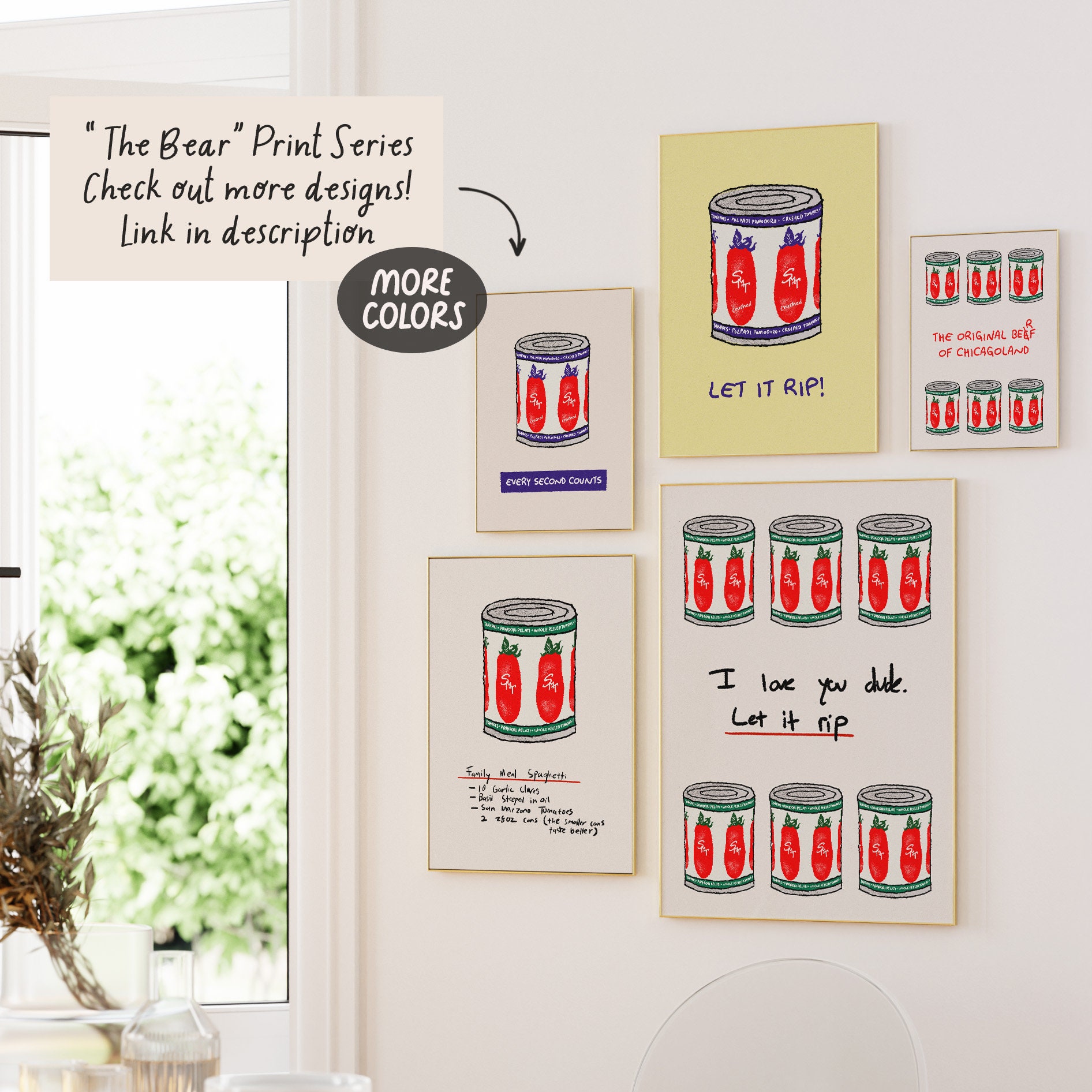 I Love You Dude Let It Rip Poster, the Bear Poster, San Marzano Tomato ...