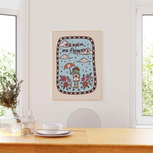 Frog With Mushroom Print, Positive Affirmations Poster, Girly ...