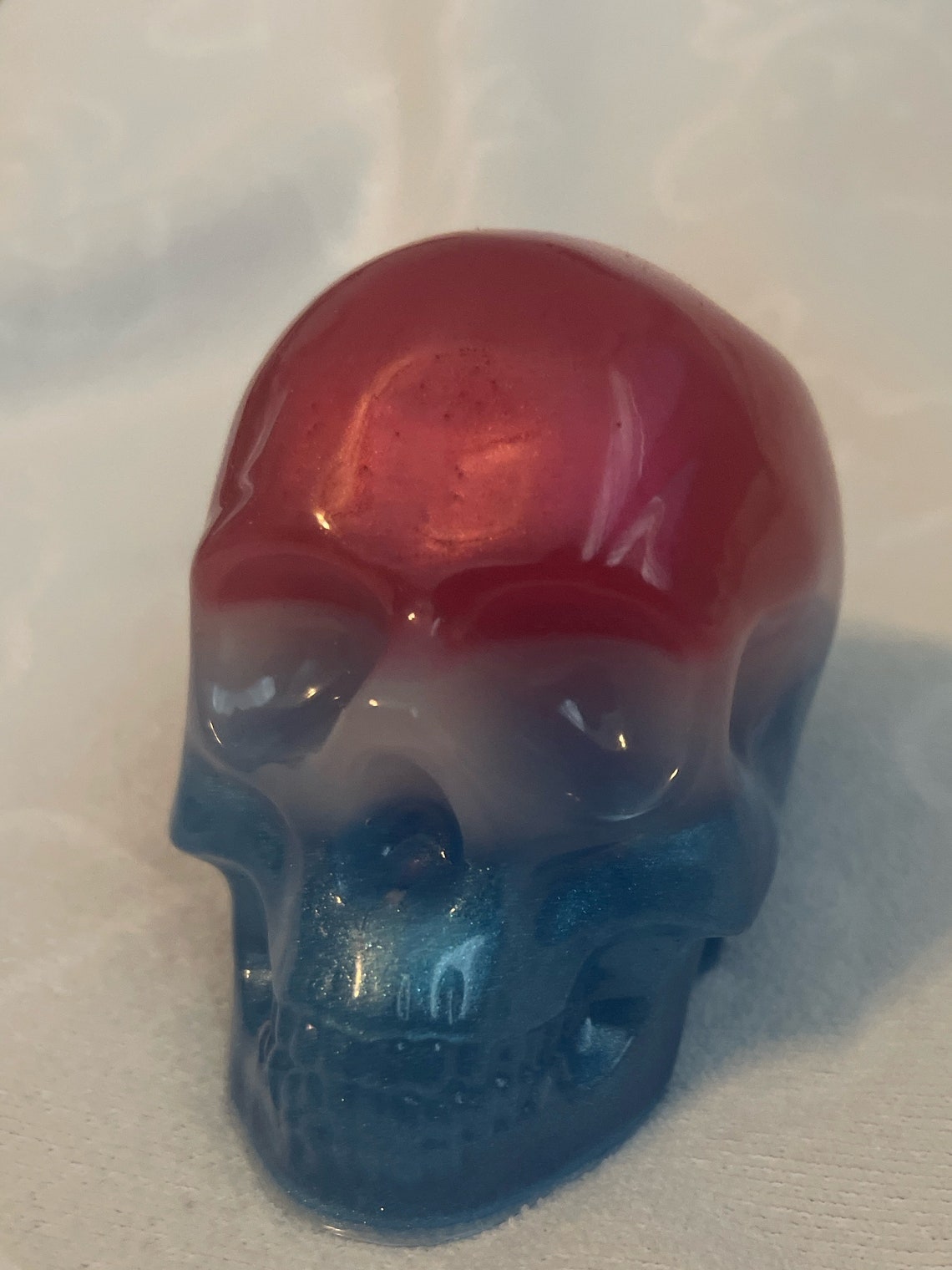 Red White and Blue Skull Large 4th of July Skull Glow in the Dark Skull ...