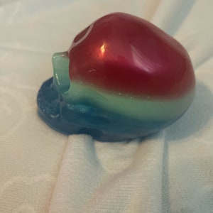 Red White and Blue Skull Large 4th of July Skull Glow in the Dark Skull ...