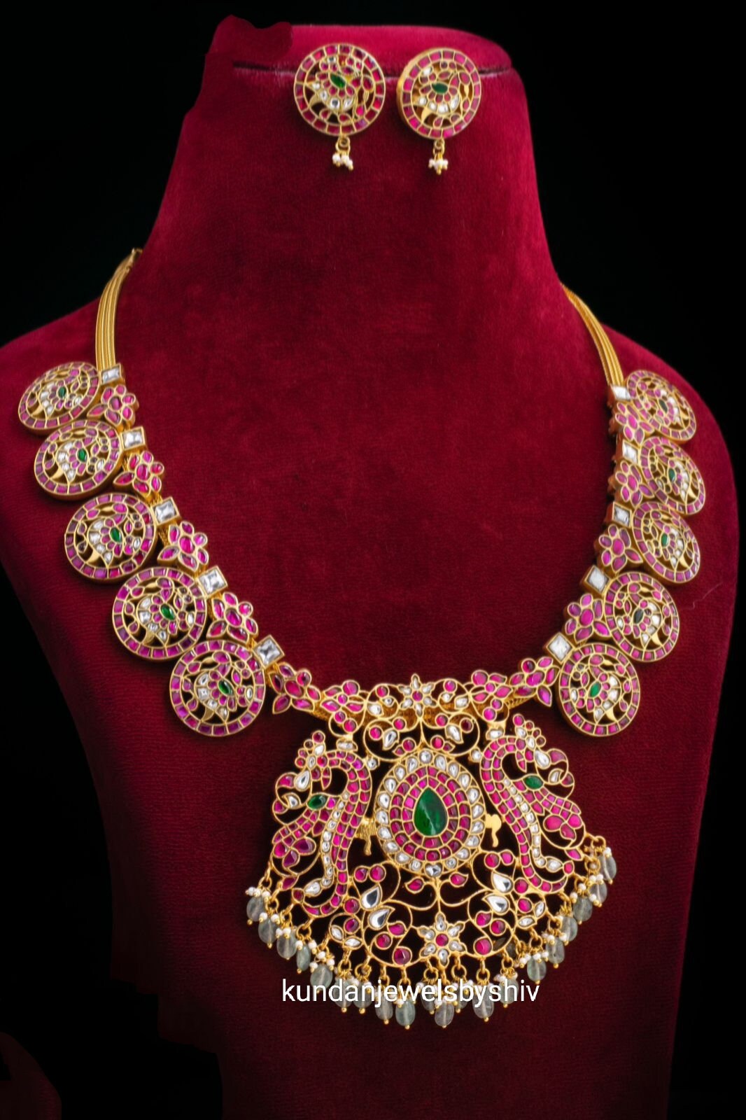 Pre Order Premium Quality Sabyasachi Jadau Kundan Ruby Emerald Real ...