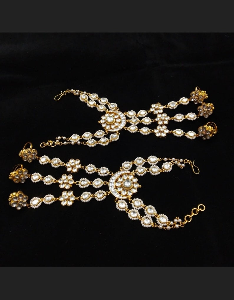 Bridal Hand Accessories/kundan Hathphool/kundan Haathphool/kundan Hath ...