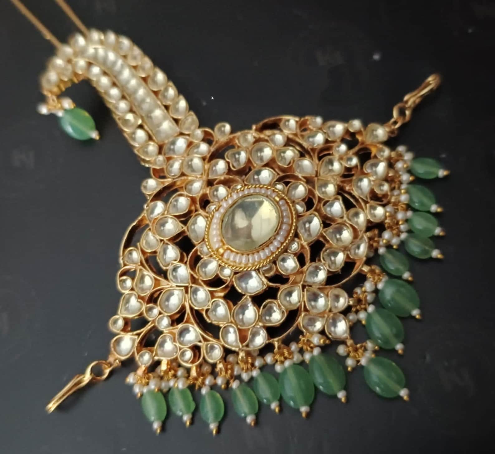 Indian Groom Wedding Accessories-pachi Kundan Kalangi/kalgi for Men's ...