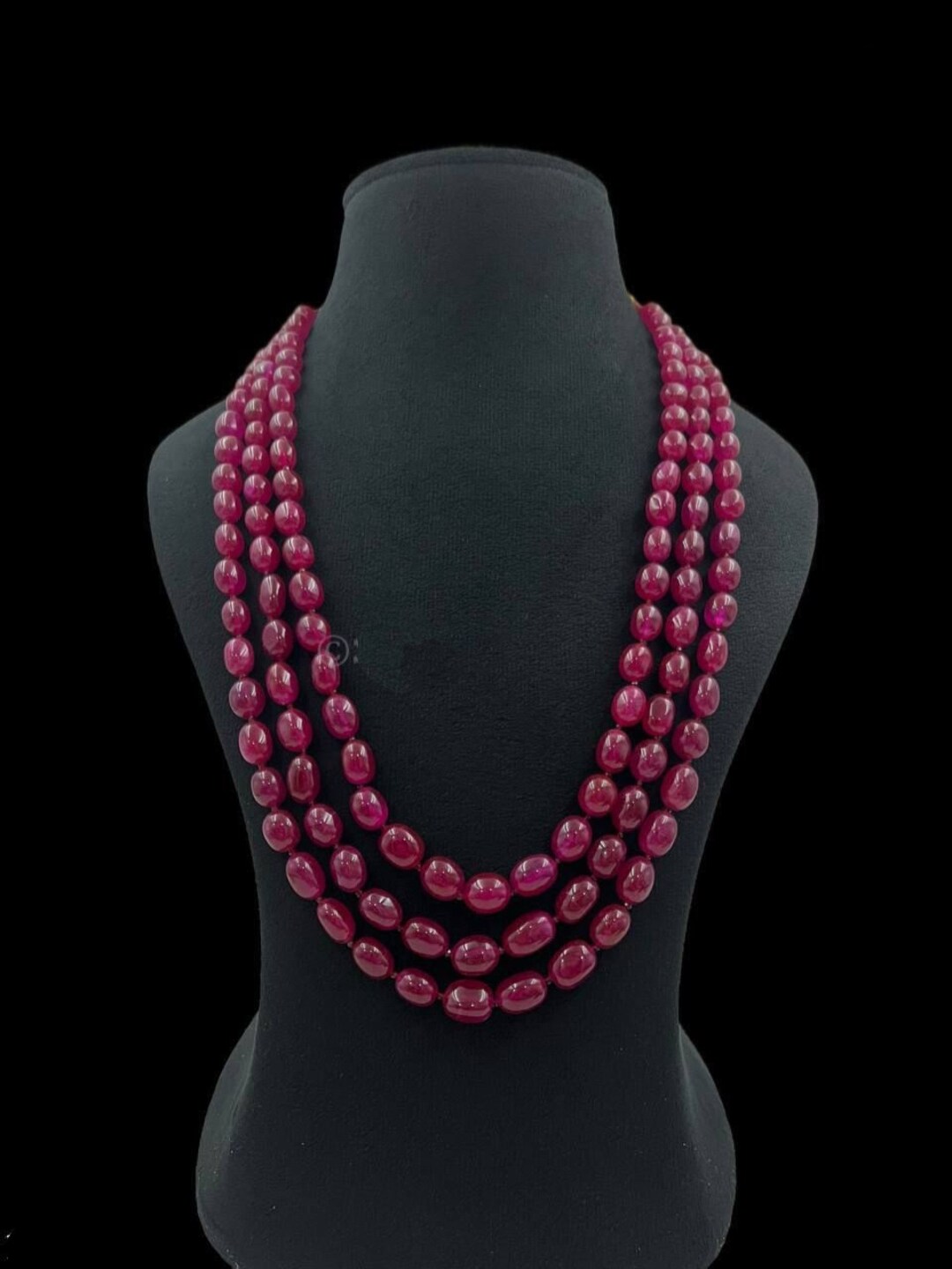 Fine Quality Multi Layered Long Ruby Red Necklace /fine Kundan Necklace ...