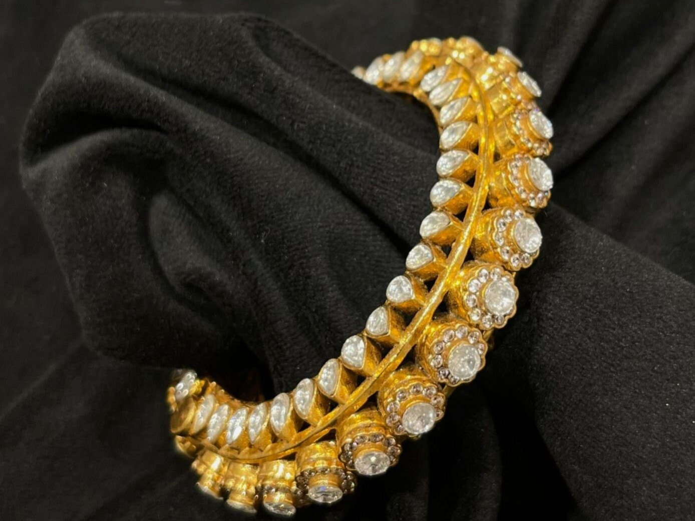 Sabyasachi Kundan Pacheli Bangles Rajwadi Kada Polki Bangles Jadau ...