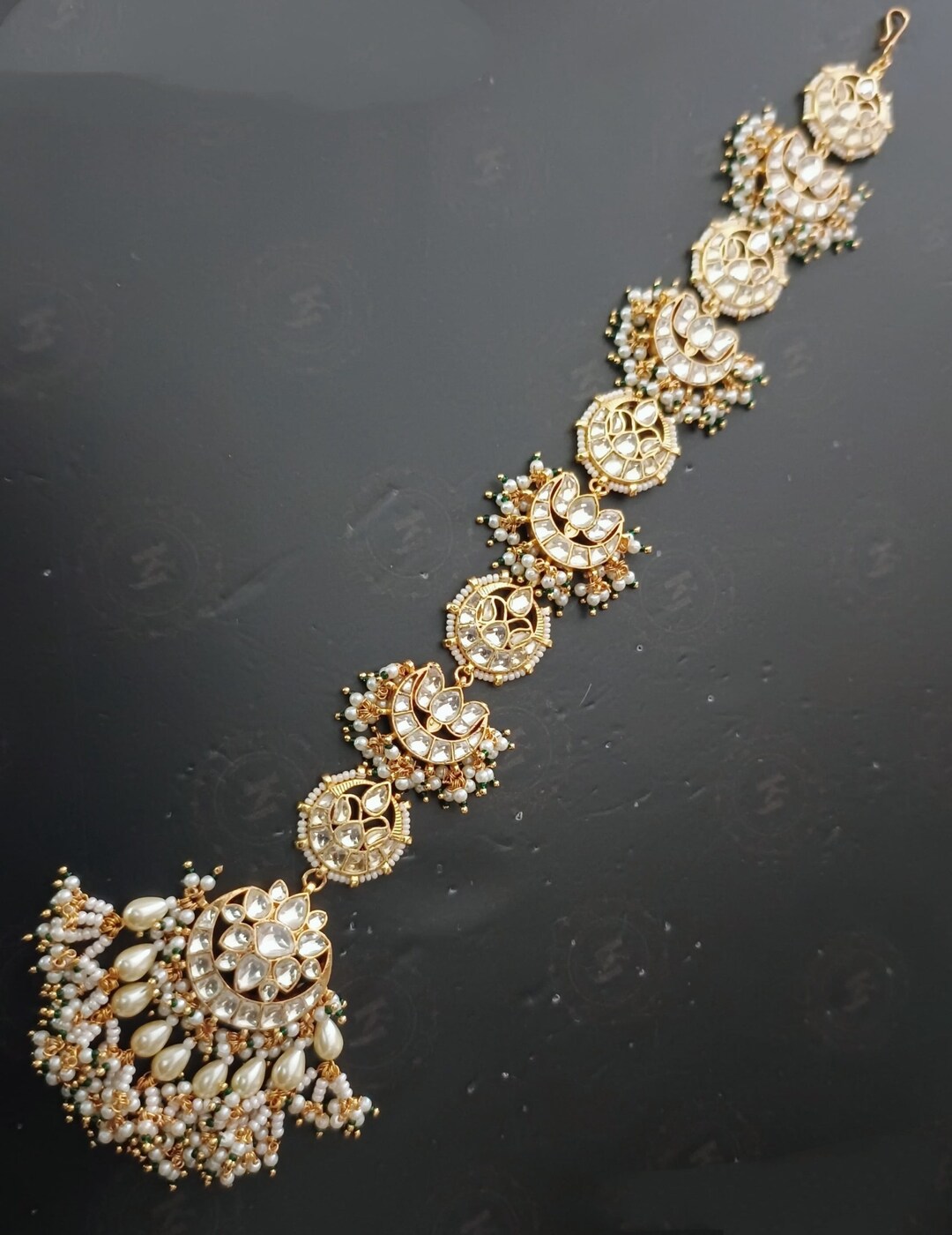 Premium Pachi Kundan Choti/braid Choti/indian Bridal Choti/kundan Hair ...