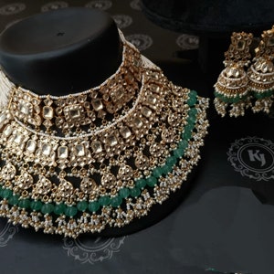Indian Jadau Pachi Kundan Jewelry, Wedding Bollywood Jewelry, Heavy ...