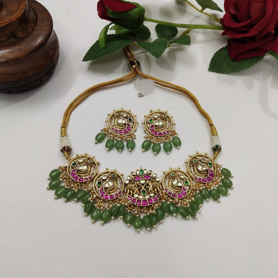 Designer Sabyasachi Choker Set/multi Color Choker Set/kundan Wedding ...