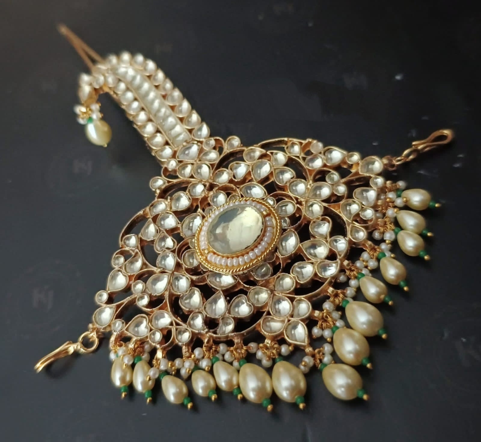 Indian Groom Wedding Accessories-pachi Kundan Kalangi/kalgi for Men's ...